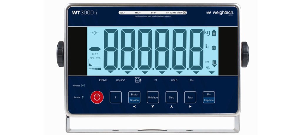 Indicador de pesagem WT3000-iR Bluetooth Inox IP68 - Primax Balanças